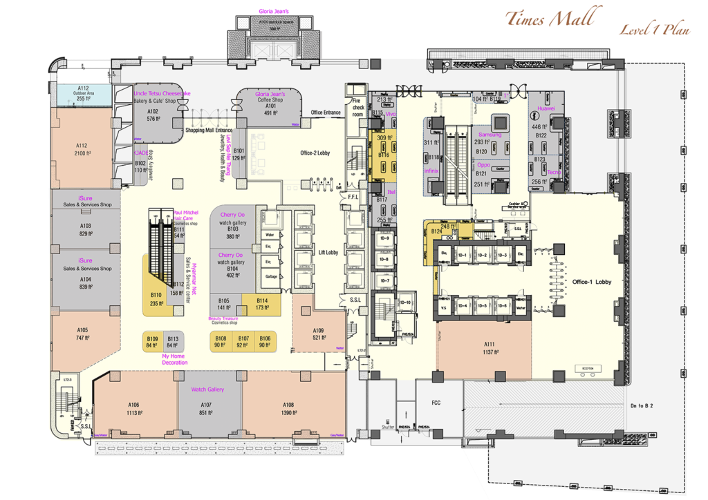 Times Mall Floor Plan - Times City | The Most Luxurious Complex in Yangon