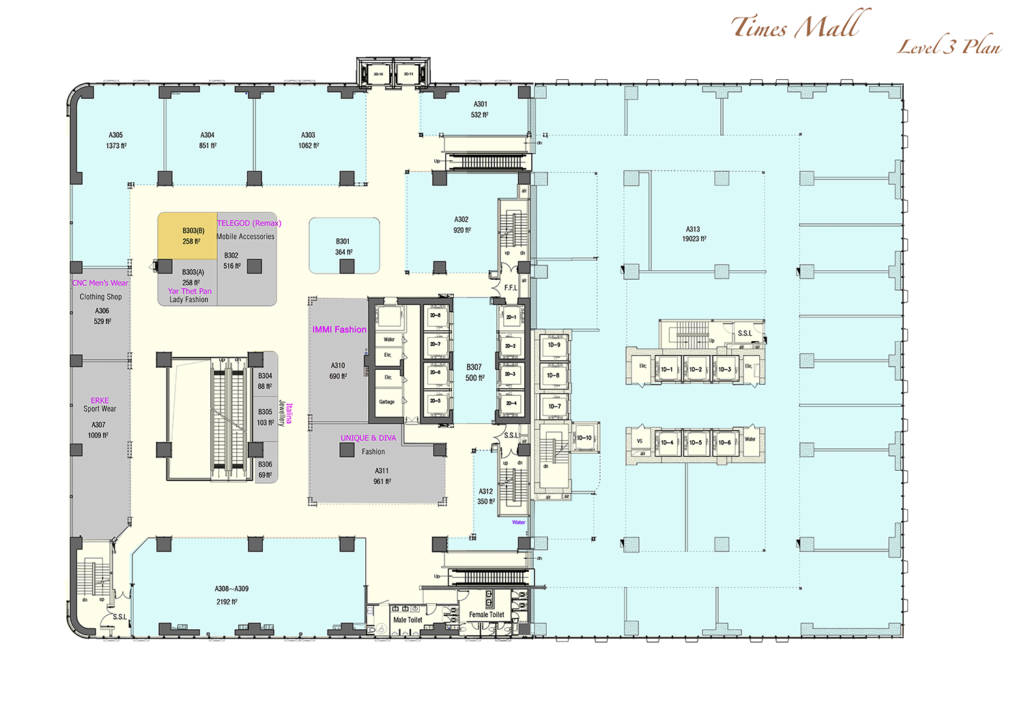 Times Mall Floor Plan - Times City | The Most Luxurious Complex in Yangon